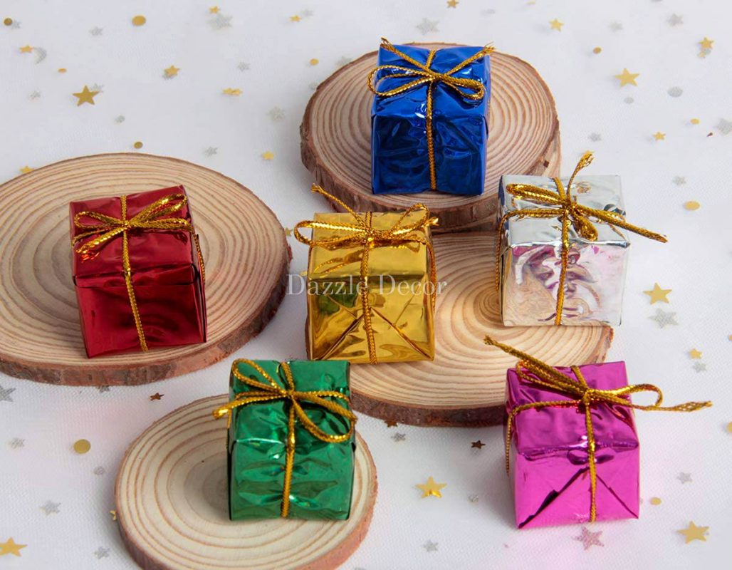 Mini Gift Box Ornaments (Set of 6) » Dazzle Decor